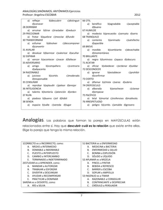Sinonimos antonimos-analogias | PDF
