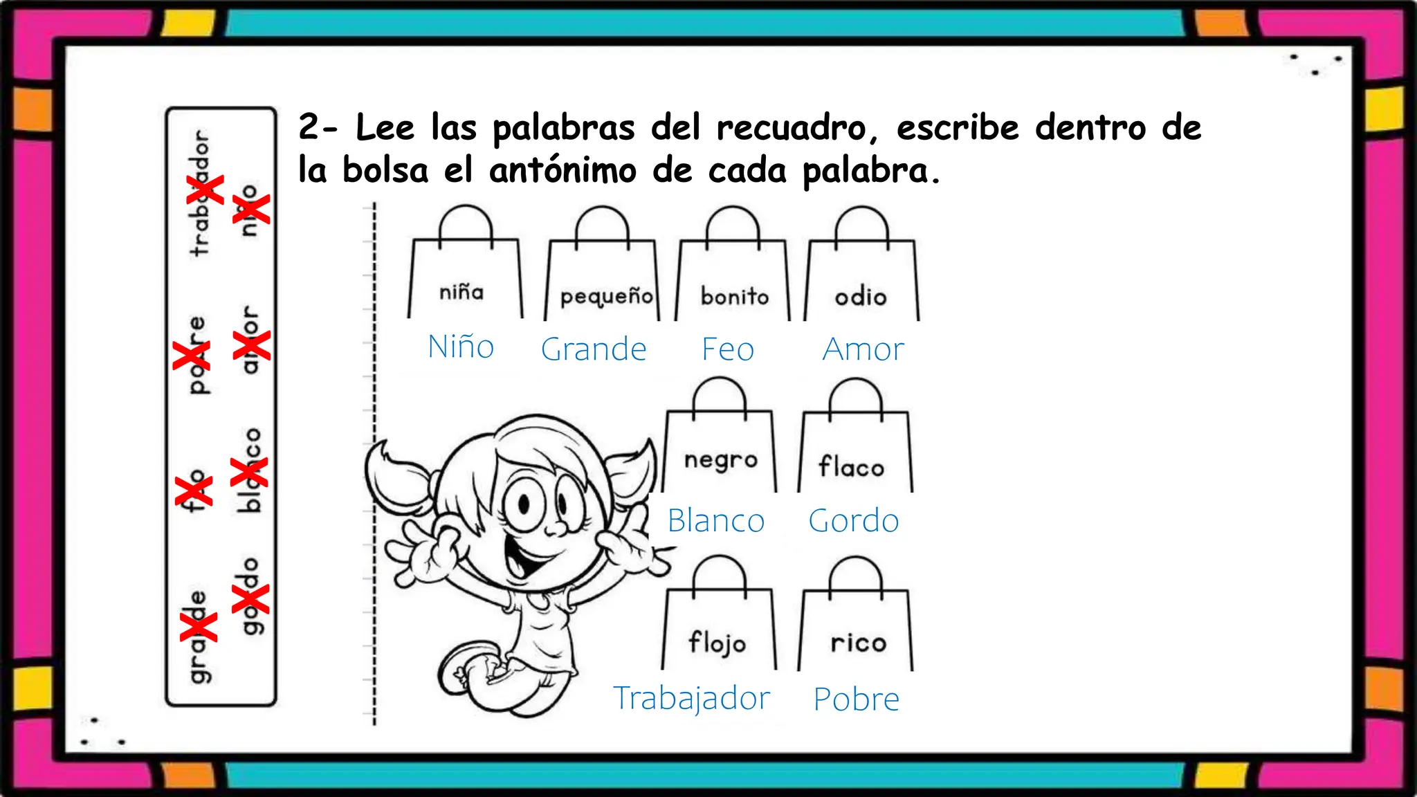 SINONIMOS Y ANTONIMOS para tercer año básico | PPTX