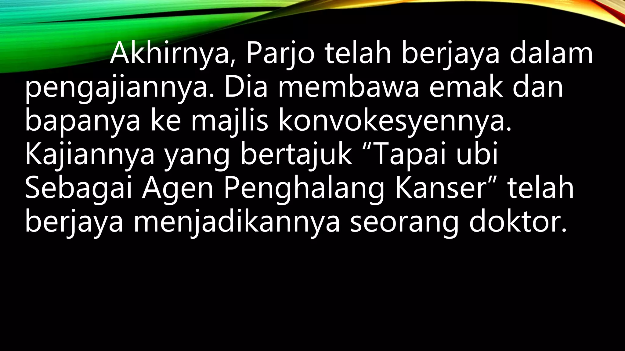 Sinopsis cerpen legasi tapai ubi | PPTX