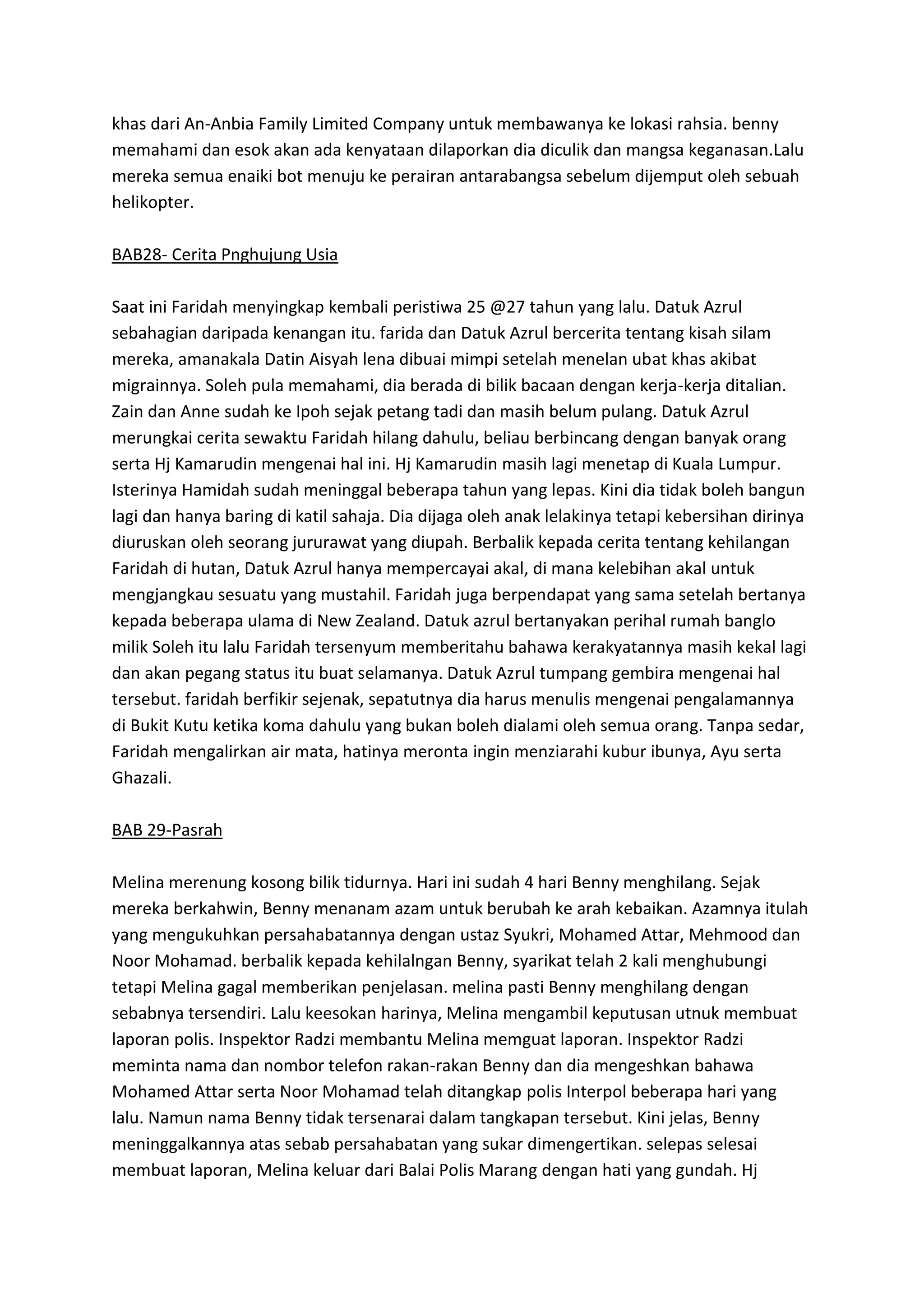 Sinopsis kabus di perbukitan | DOCX