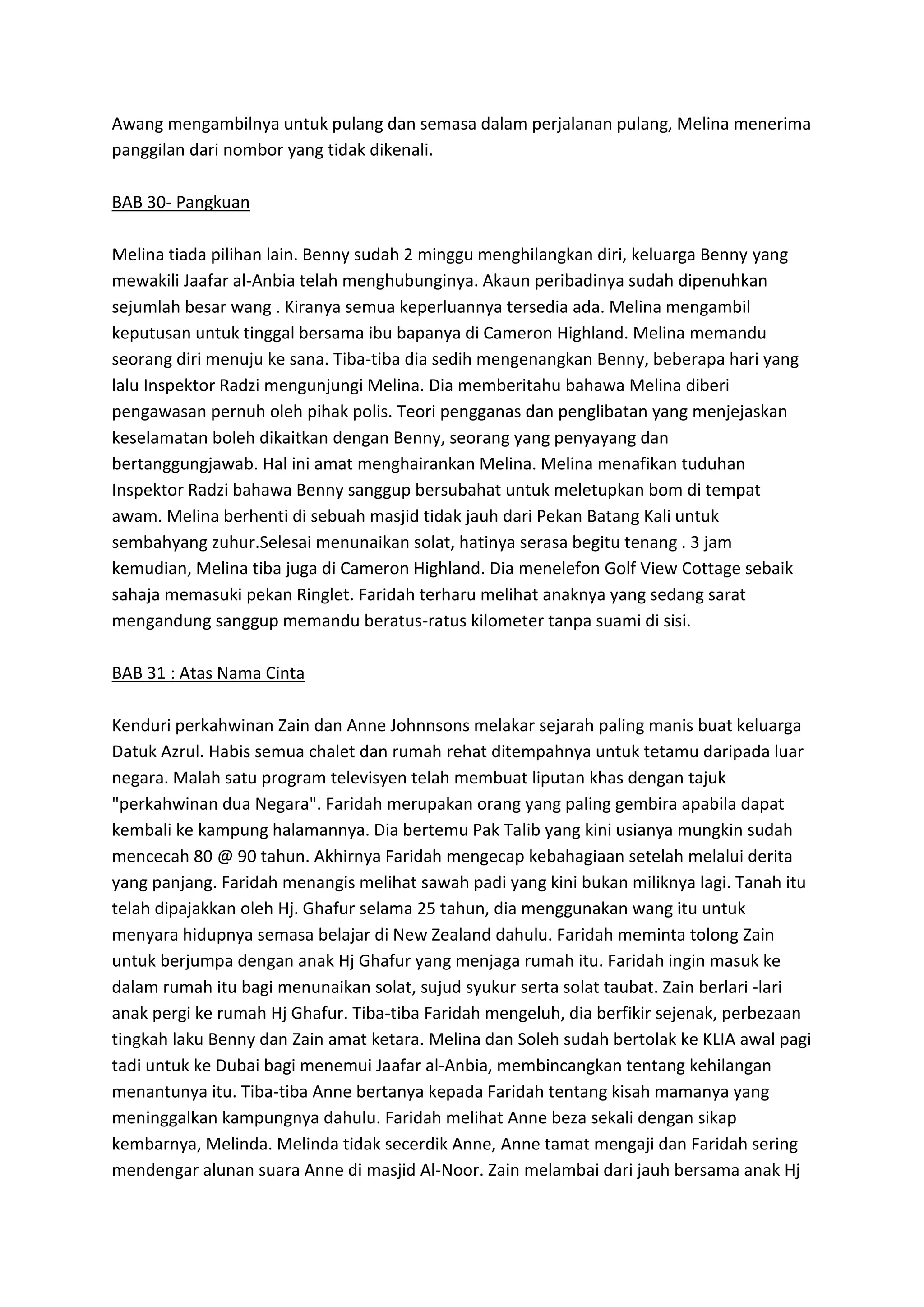 Sinopsis kabus di perbukitan | DOCX