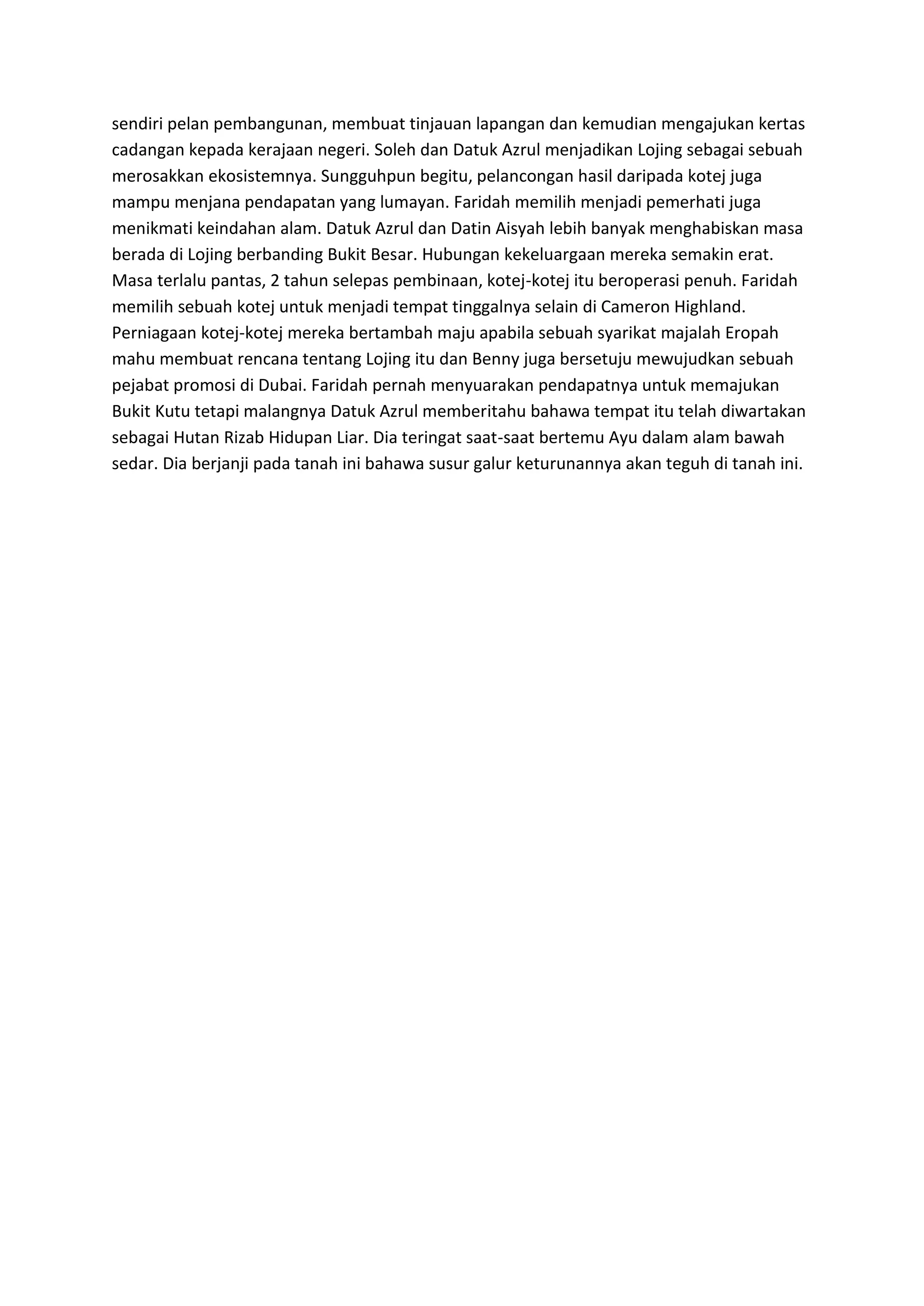 Sinopsis kabus di perbukitan | DOCX