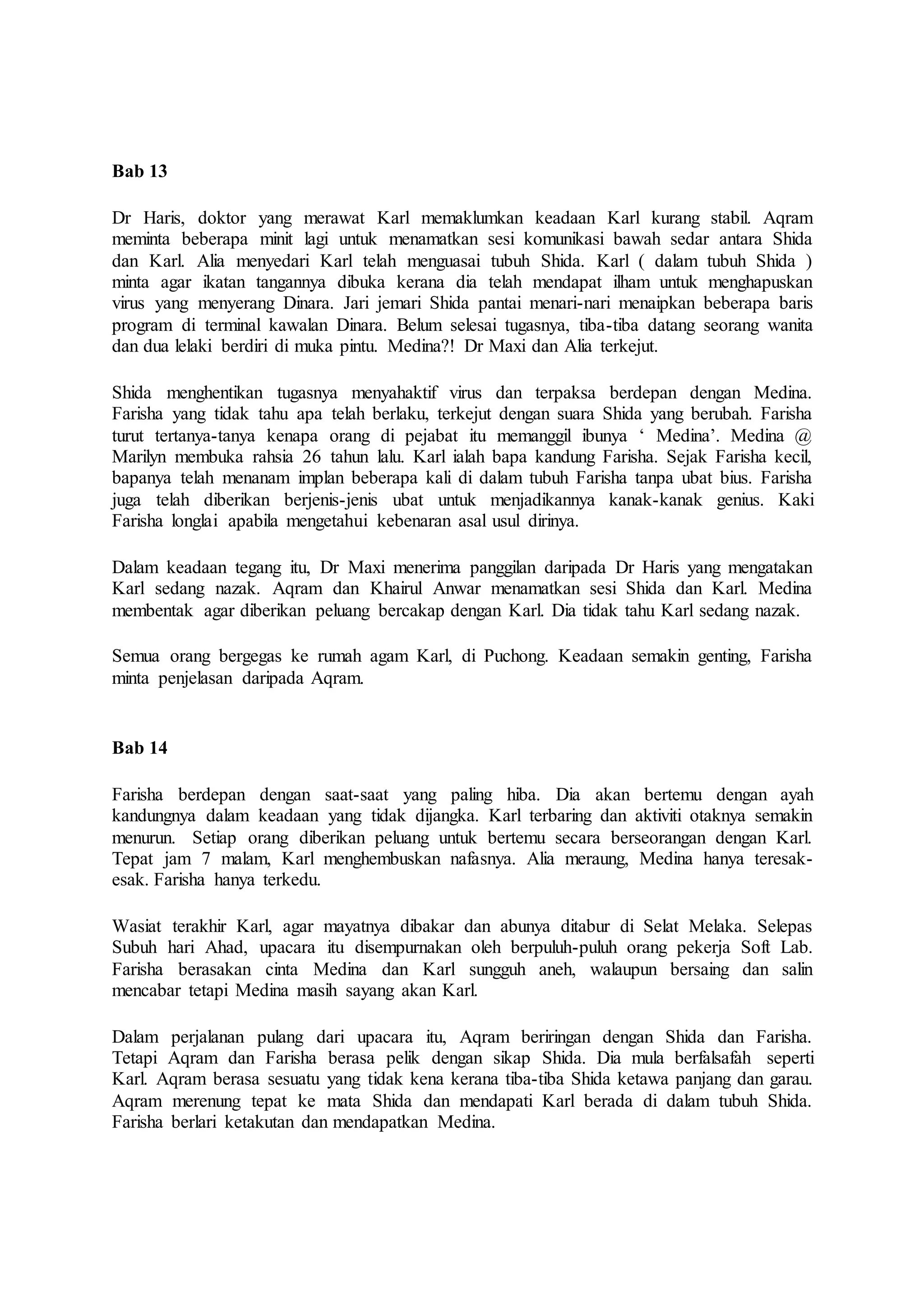 Sinopsis novel di sebalik dinara | DOCX