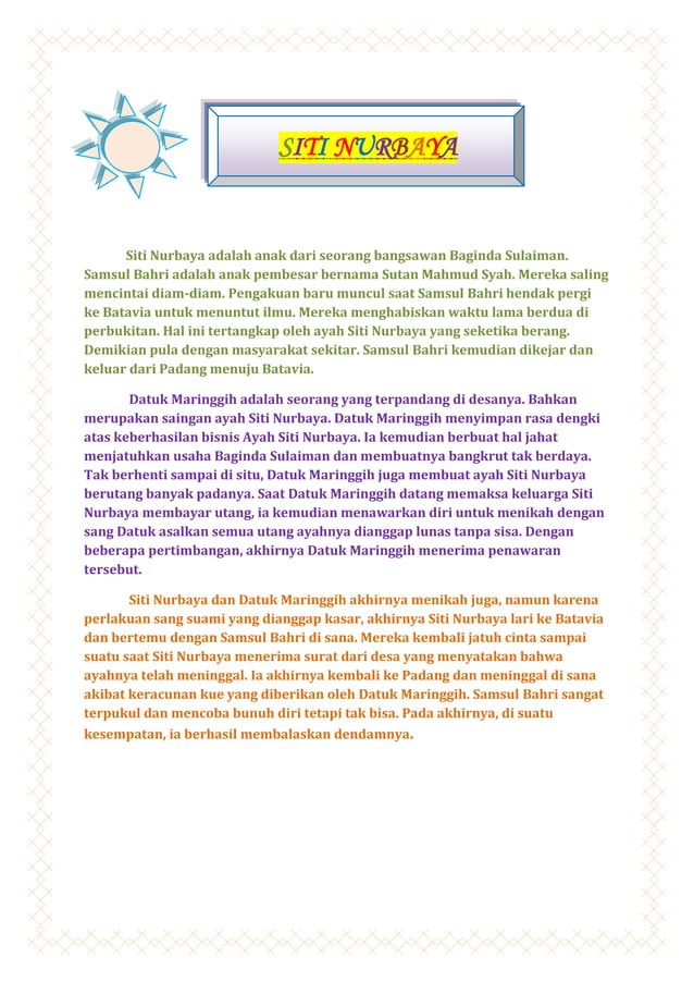 Sinopsis Siti Nurbaya | PDF