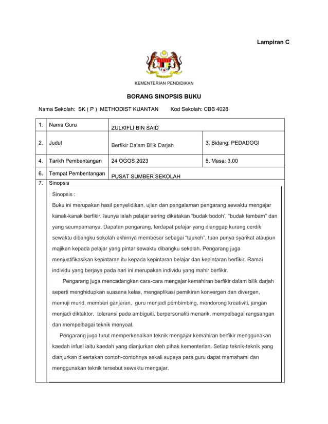 synopsis buku SPLKPM 3 bacaan buku ilmiah.doc