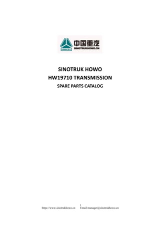 Sinotruk howo hw19710 transmission spare parts catalog pdf download | PDF