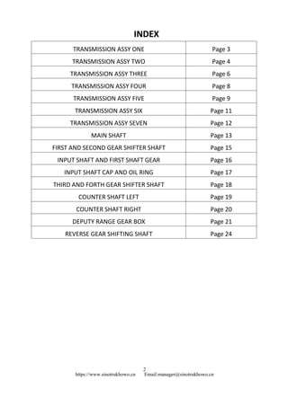 Sinotruk howo hw19710 transmission spare parts catalog pdf download | PDF