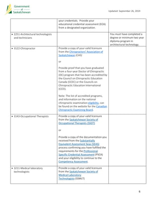 SINP requirements | PDF