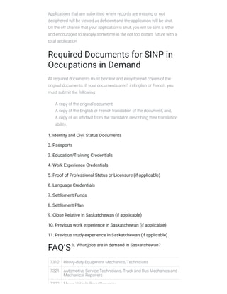 Sinp occupation in demand | PDF