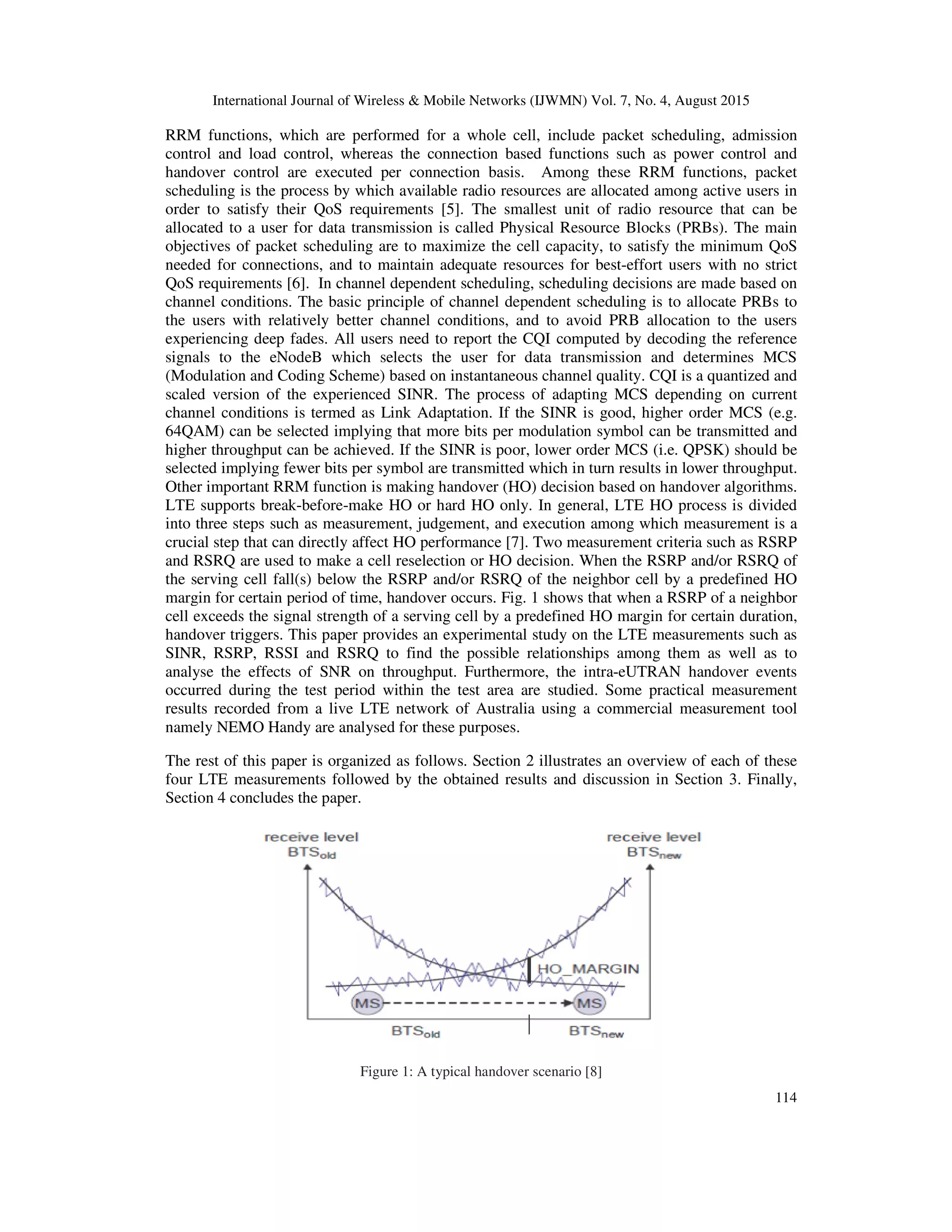 Sinr, rsrp, rssi and rsrq | PDF
