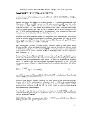Sinr, rsrp, rssi and rsrq | PDF