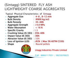 SINTAGG- Sintered Fly Ash Lightweight Aggregates | PPTX