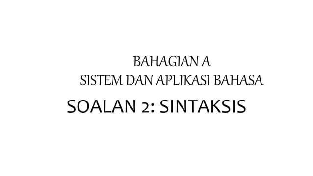 Sintaksis | PPT