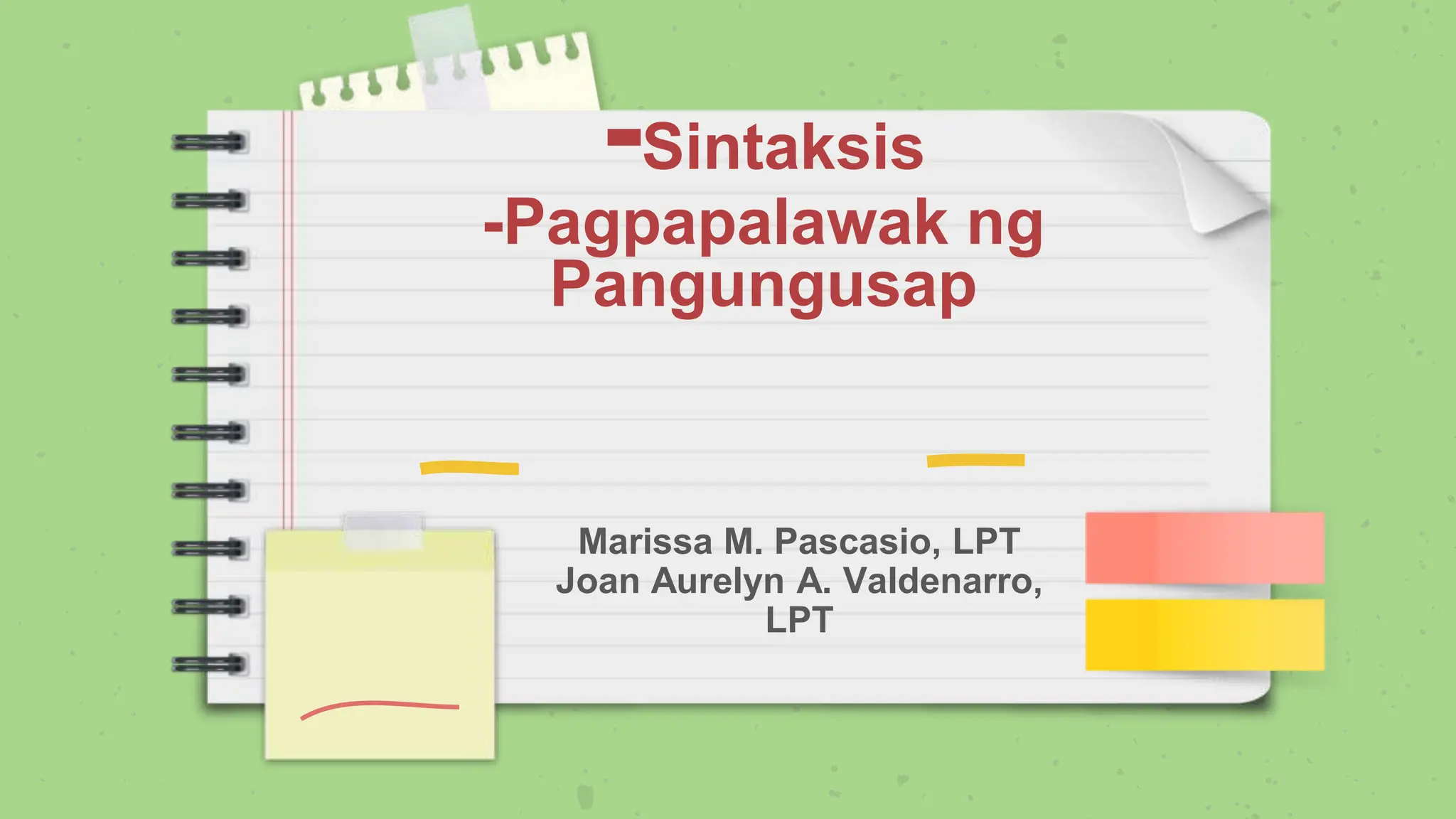 SINTAKSIS- report fil.213.pptx, MAT FILIPINO | PPT