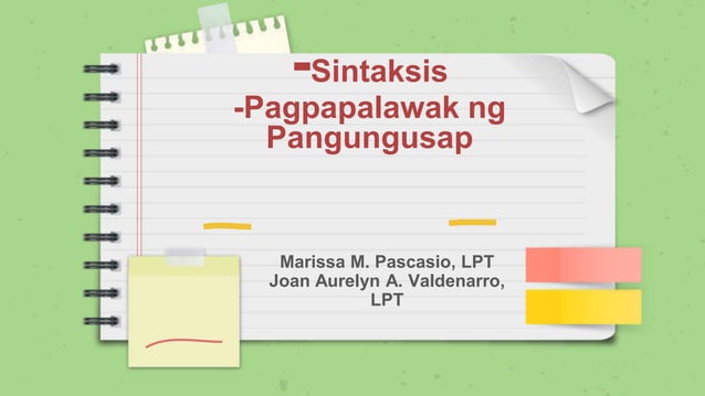 SINTAKSIS- report fil.213.pptx, MAT FILIPINO | PPTX