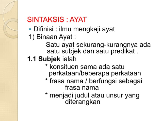 Sintaksis ayat | PPTX