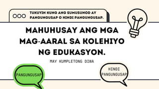Sintaksis ng Wikang Filipino o Palabuoan | PDF