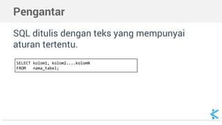 Pemrograman SQL - Sintaks SQL | PPT