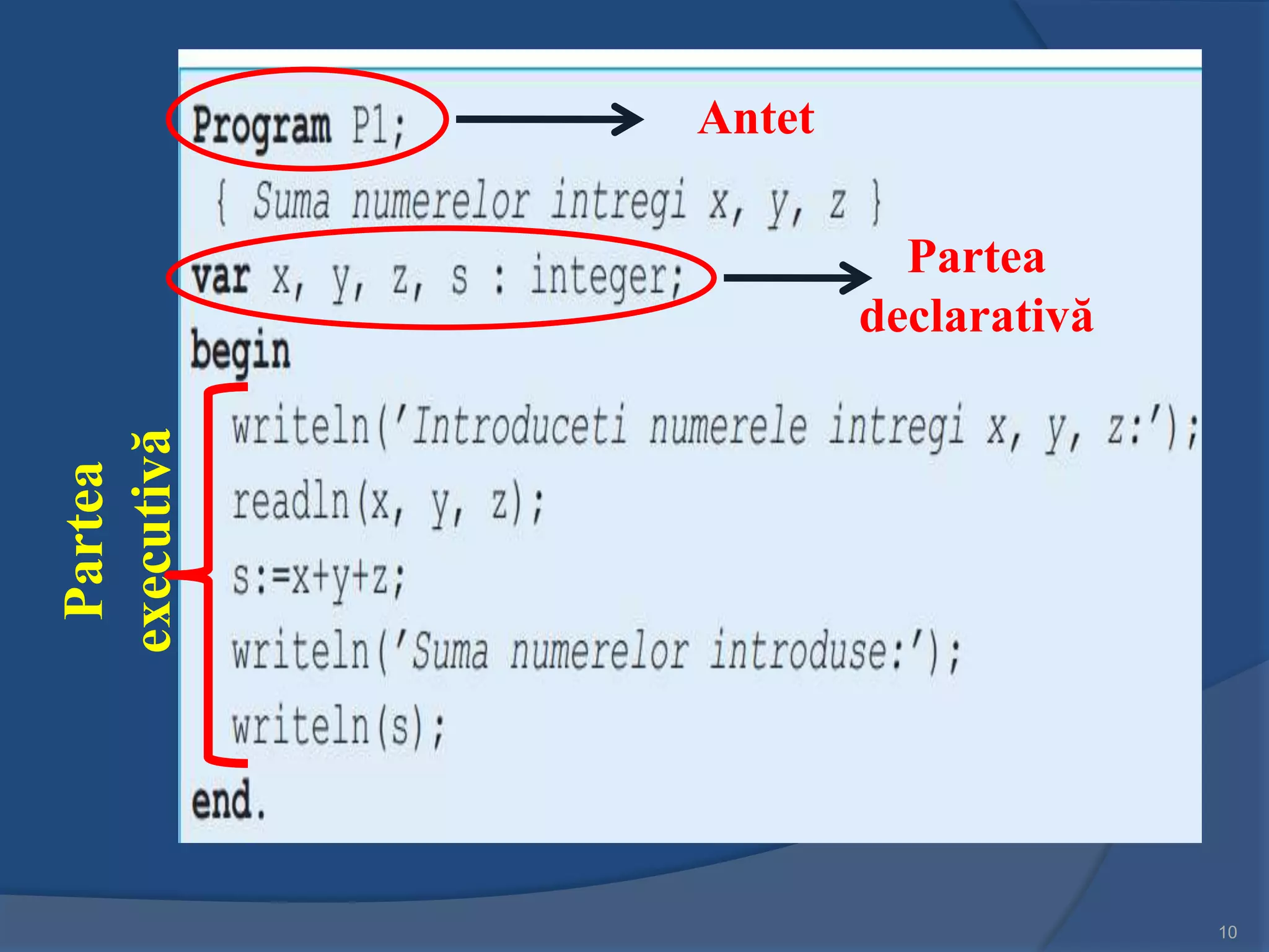 Sintaxa si limbajul pascal | PPT