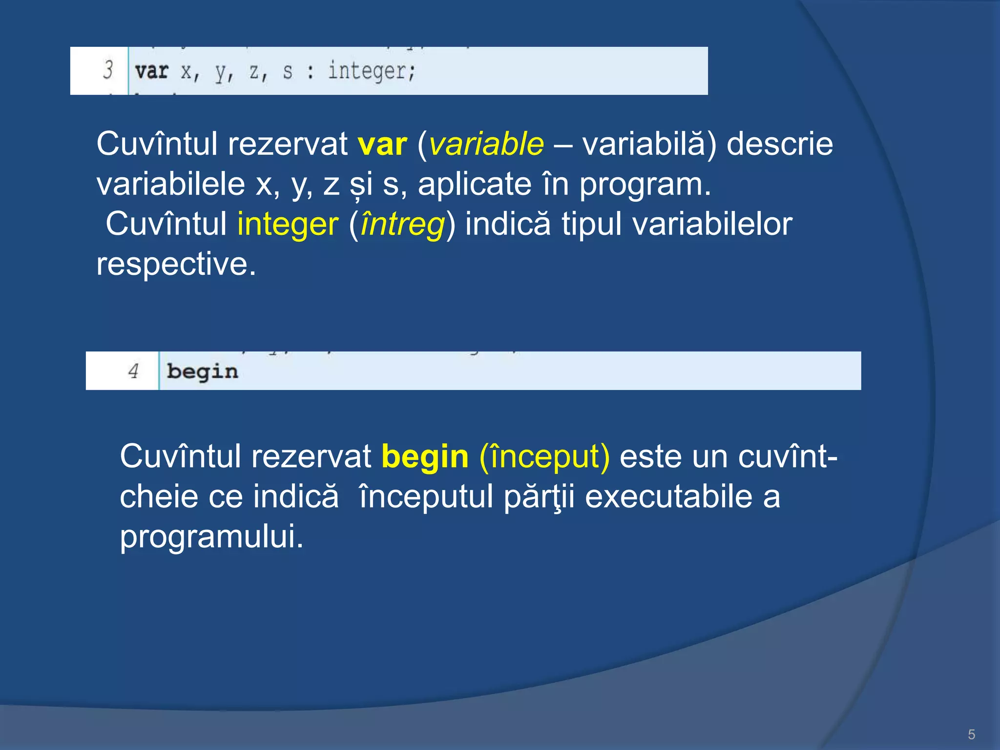 Sintaxa si limbajul pascal | PPT