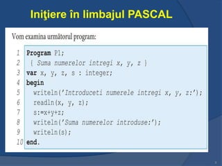 Sintaxa si limbajul pascal | PPT