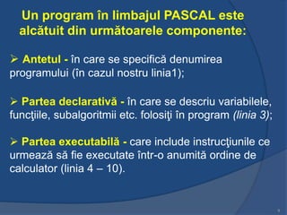 Sintaxa si limbajul pascal | PPT