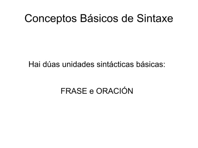 Sintaxe básica 1º eso | PDF