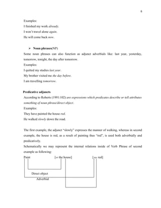 Adverbials and other related matters work 2015 | DOC