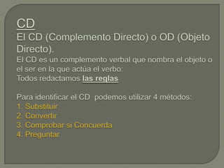 Sintaxis (CD, CI y CC) | PPTX