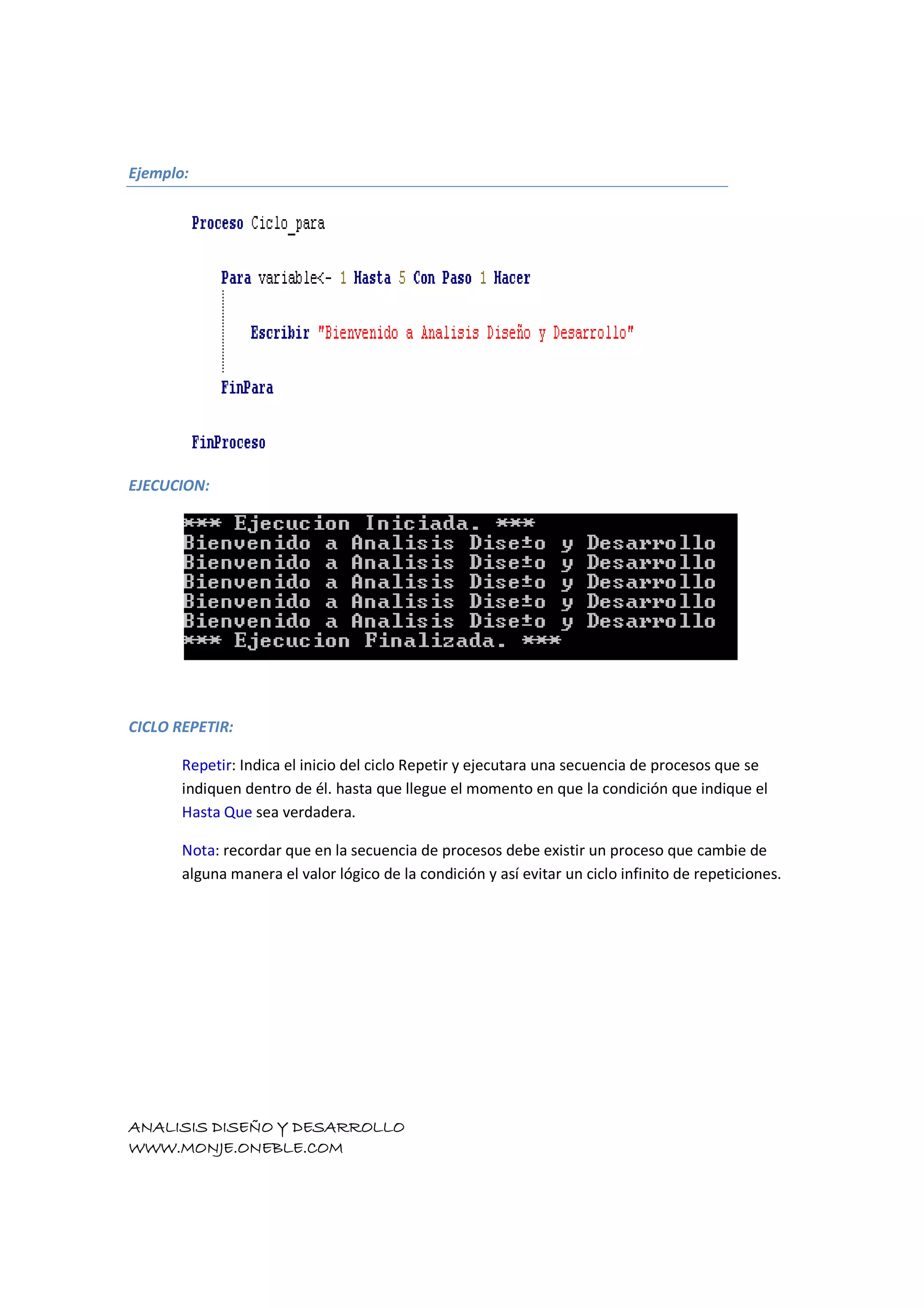 Sintaxis Pseint Ciclos Repetitivos | PDF