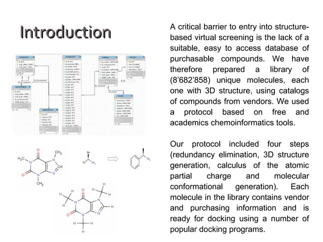 SintCompound: A Small Compound Database for Virtual Screening | PPT