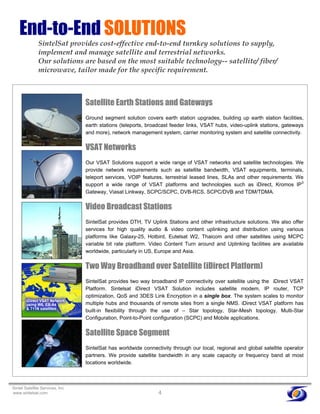 Sintel Satellite Services Brochure | PDF | Computer Networking | Computing