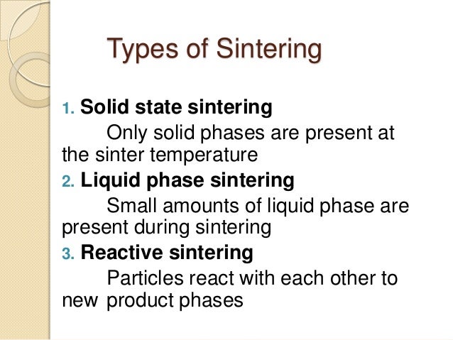 Sintering