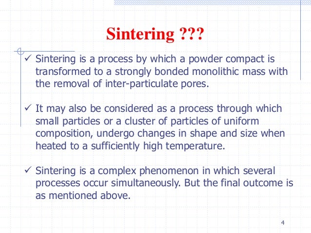 Sintering