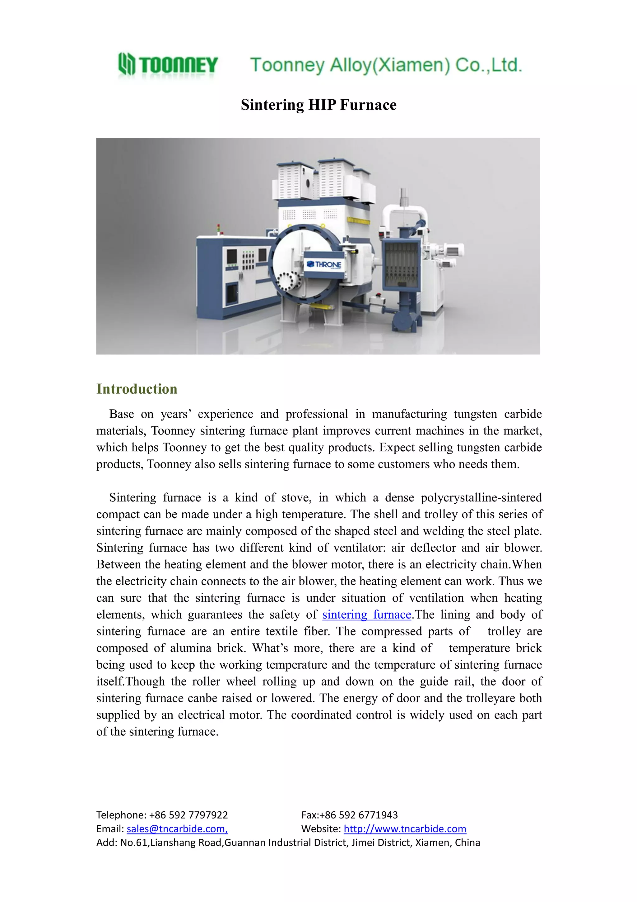 Sintering hip furnace | PDF
