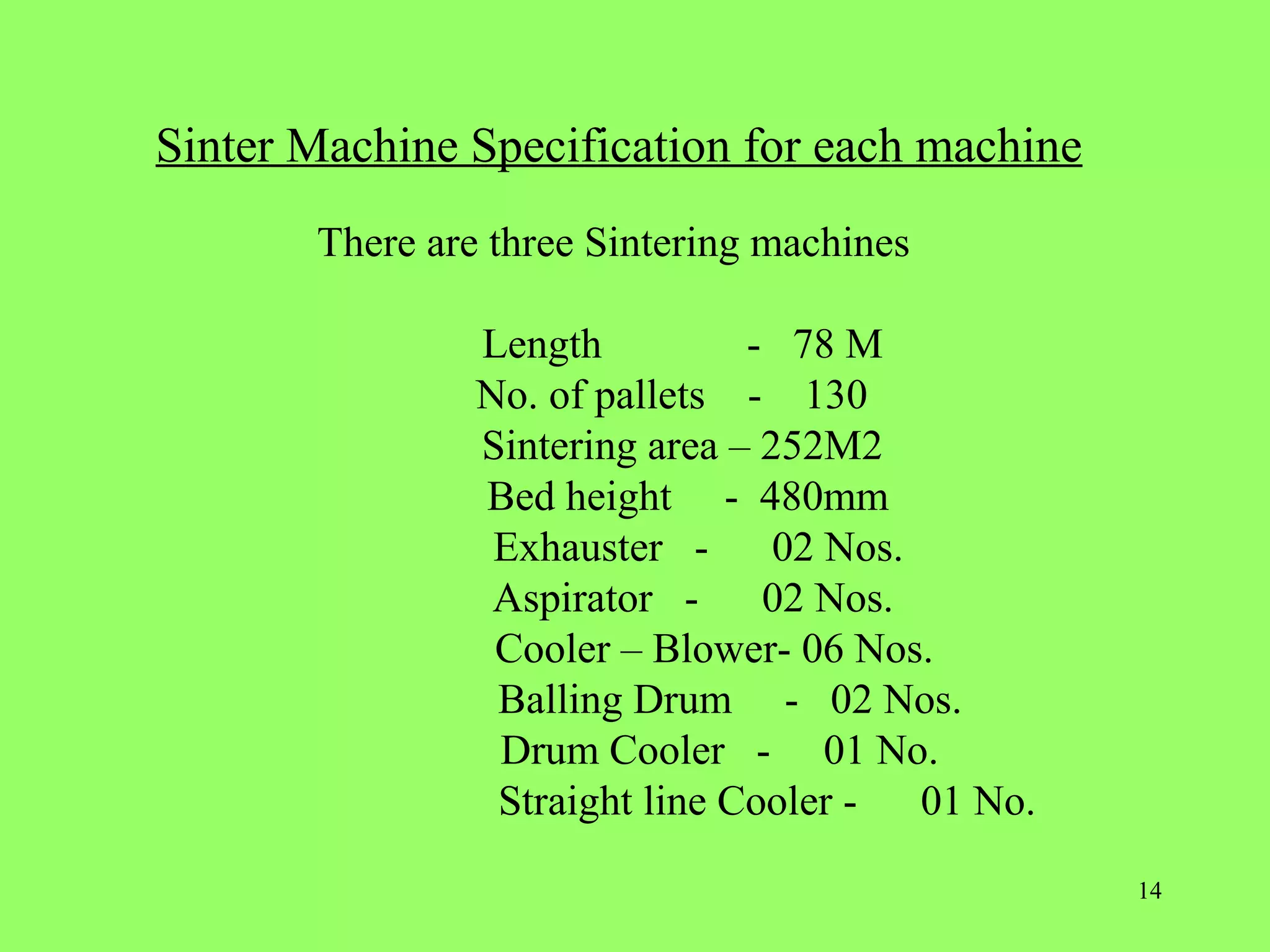 Sintering plant at a glance | PPT