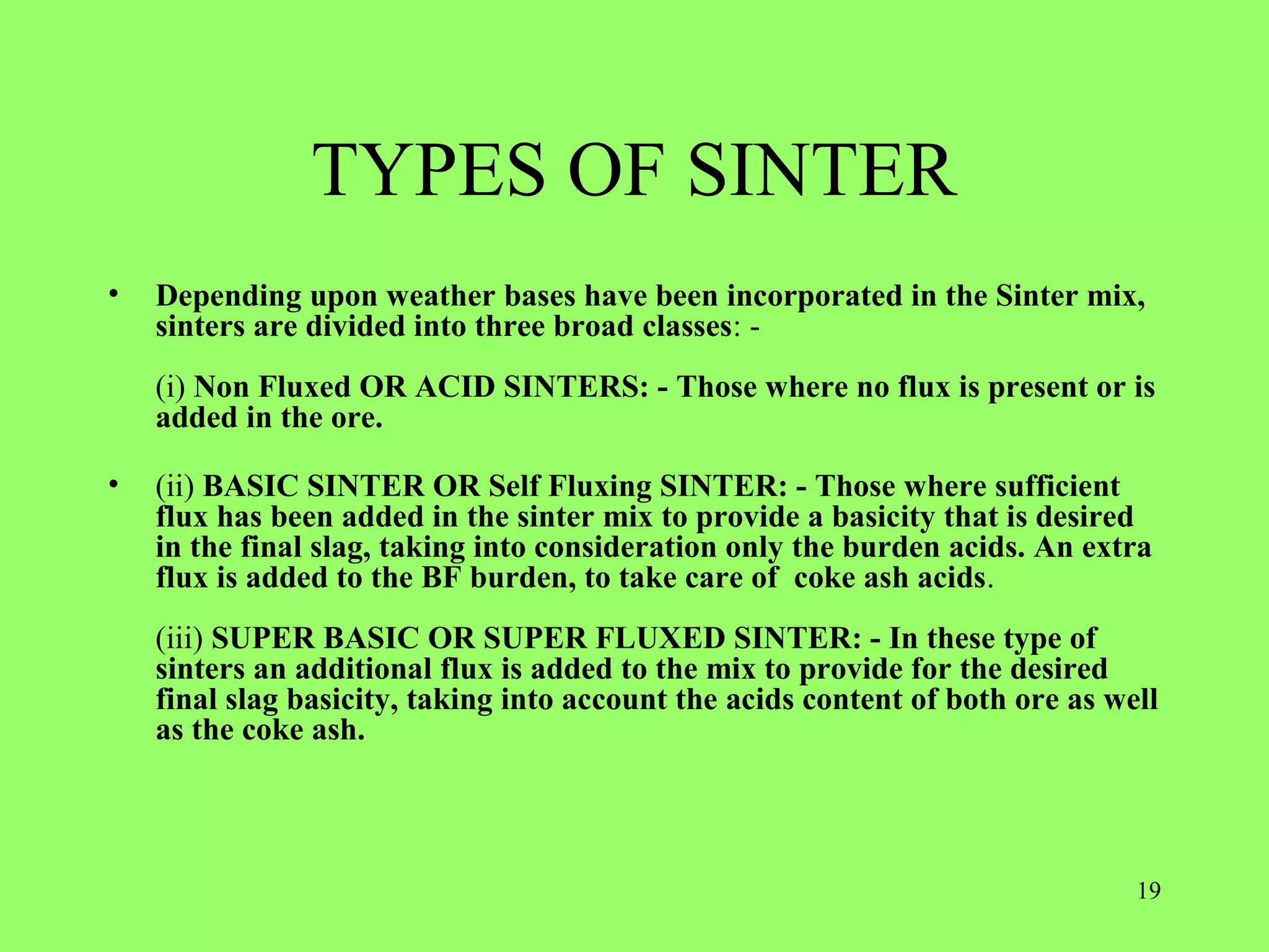 Sintering plant at a glance | PPT