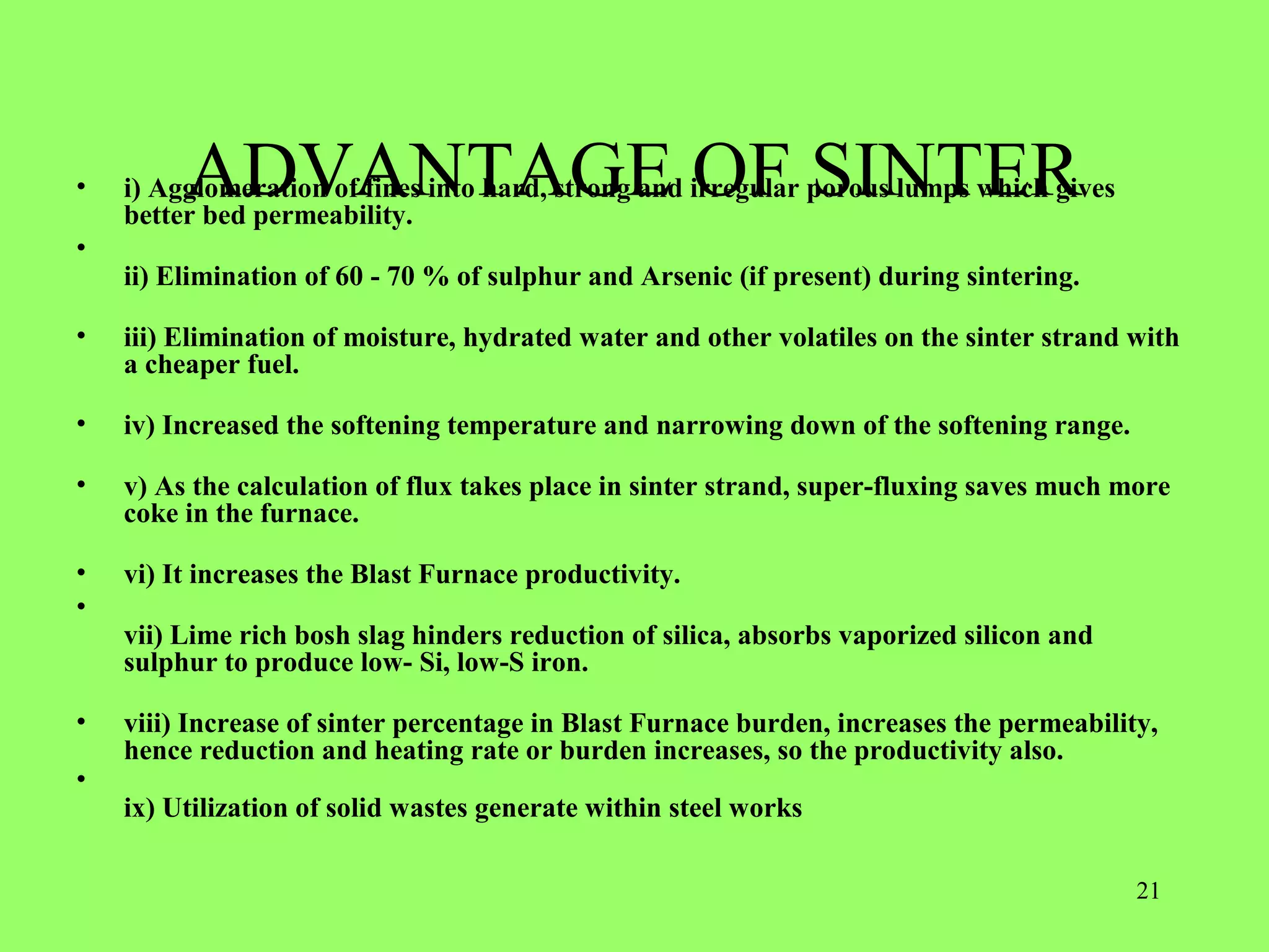 Sintering plant at a glance | PPT