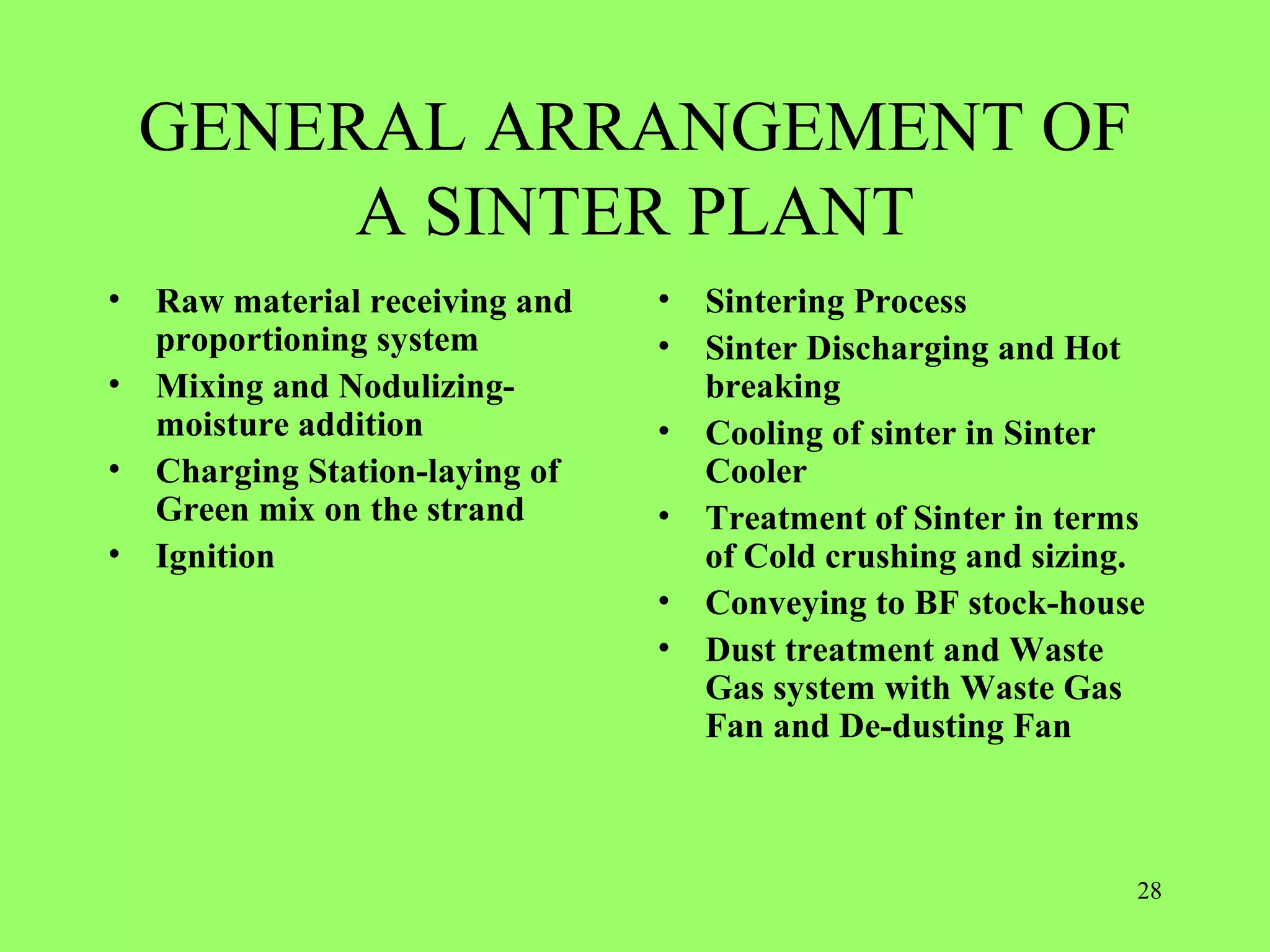 Sintering plant at a glance | PPT