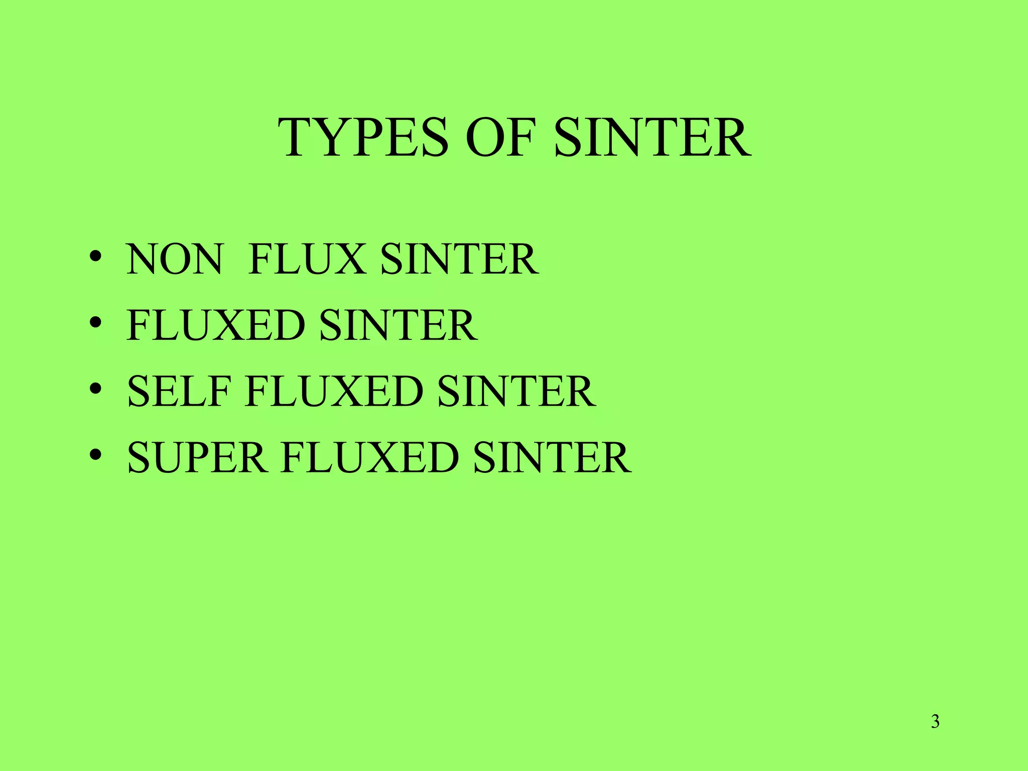 Sintering plant at a glance | PPT