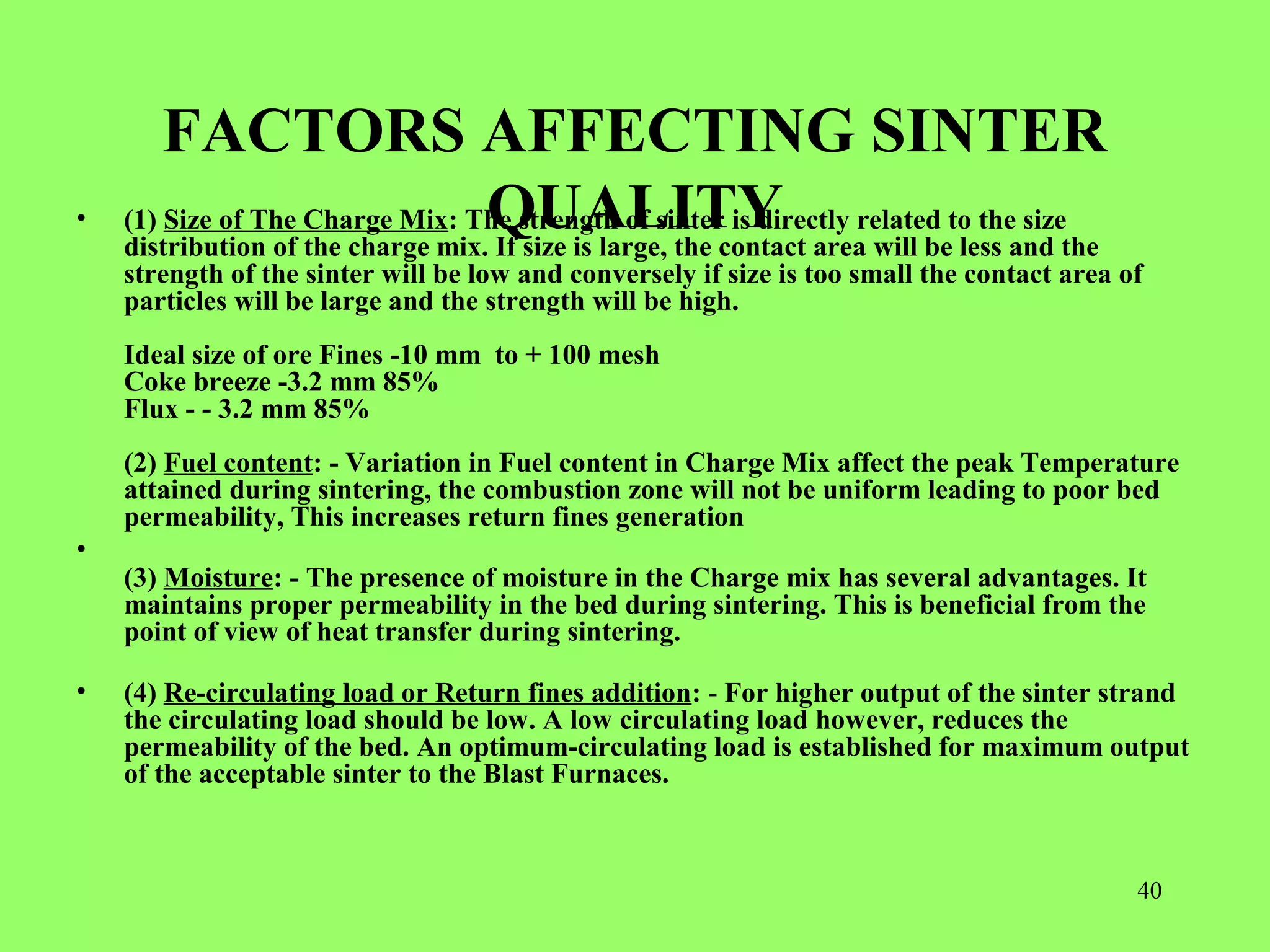 Sintering plant at a glance | PPT