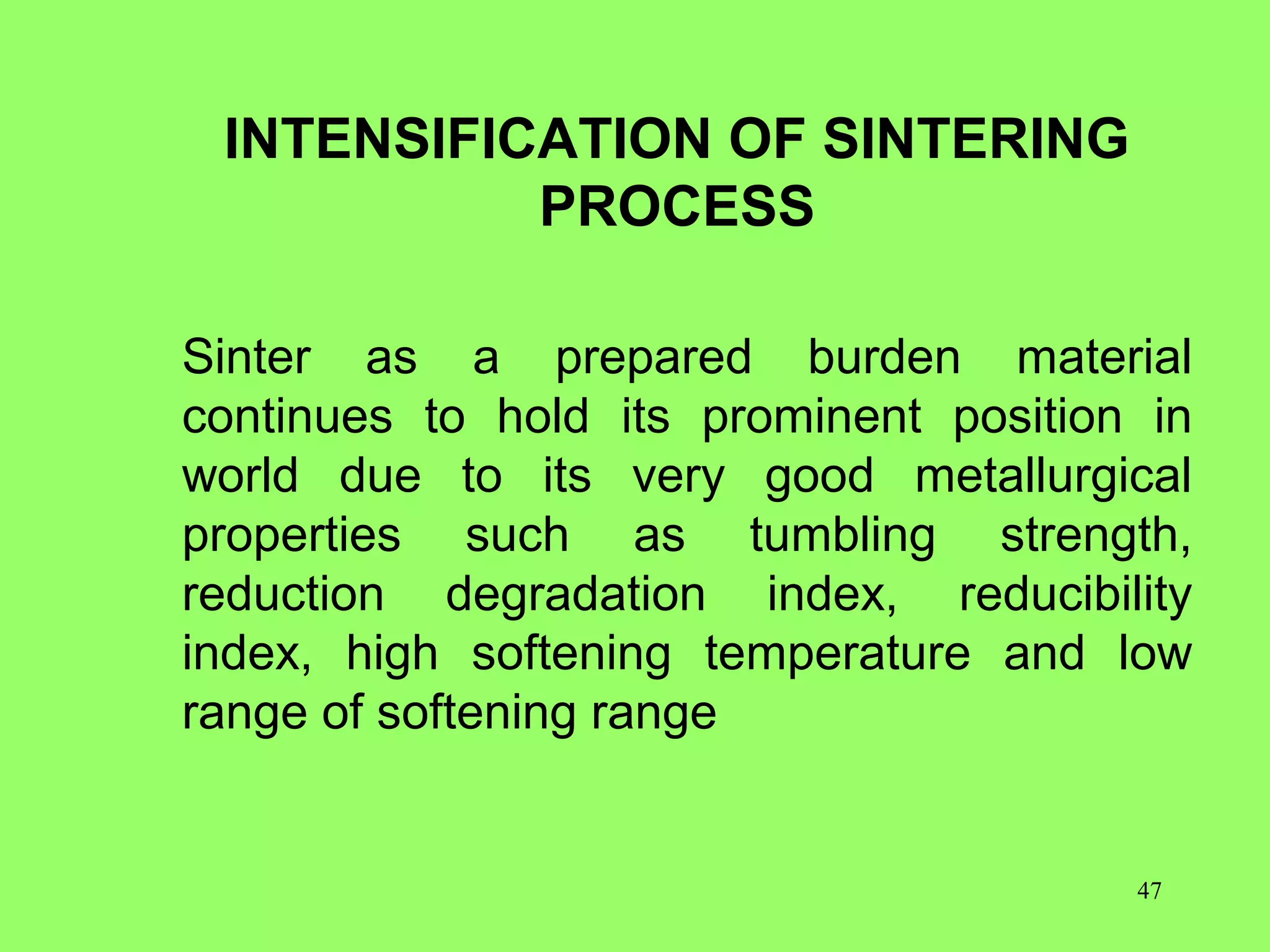Sintering plant at a glance | PPT