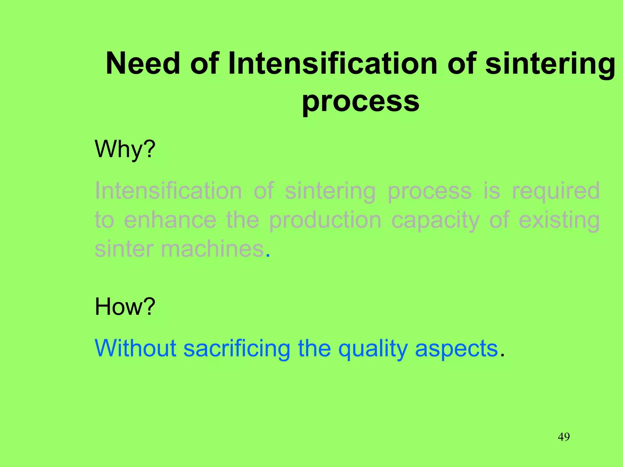 Sintering plant at a glance | PPT