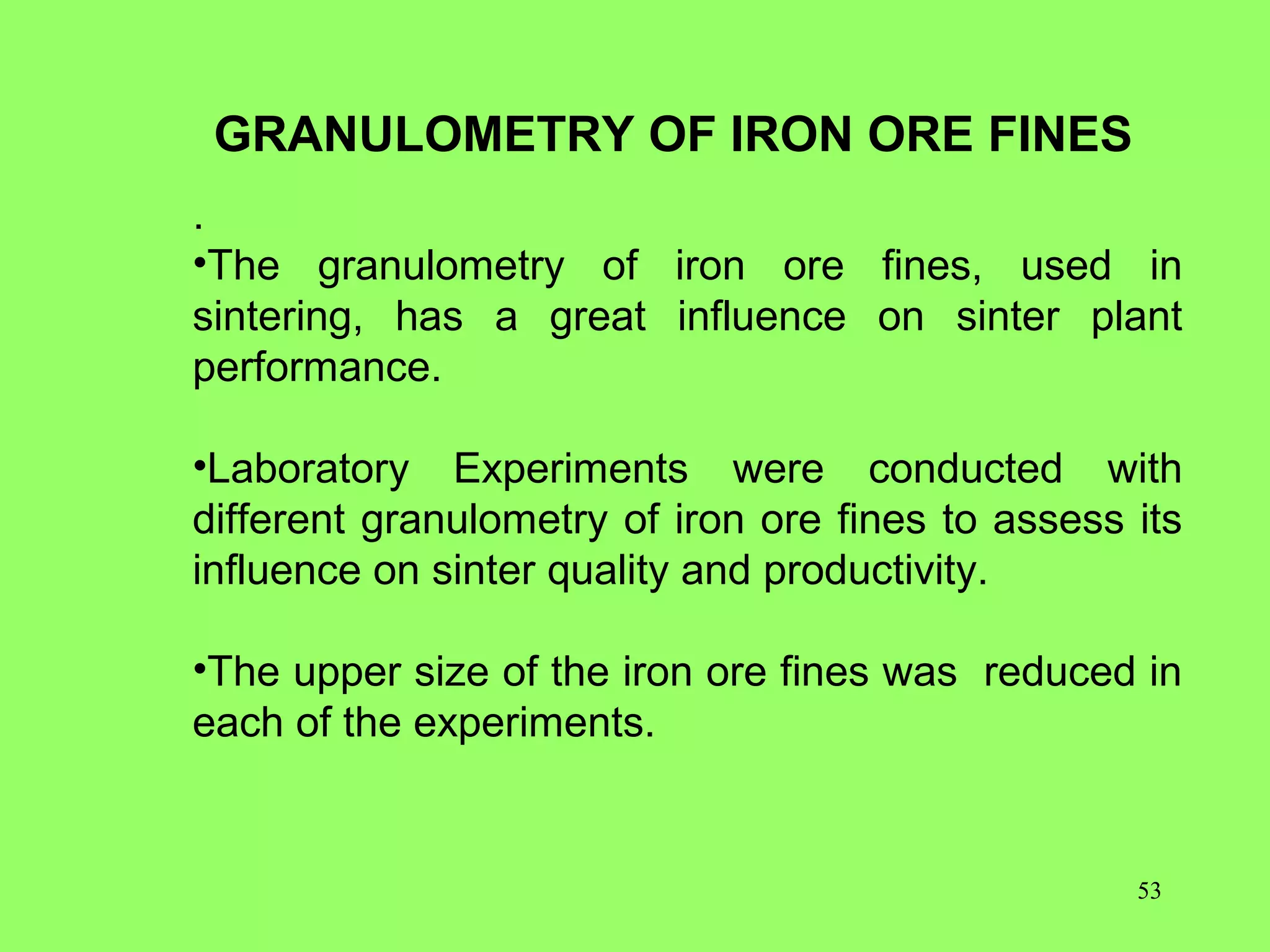 Sintering plant at a glance | PPT