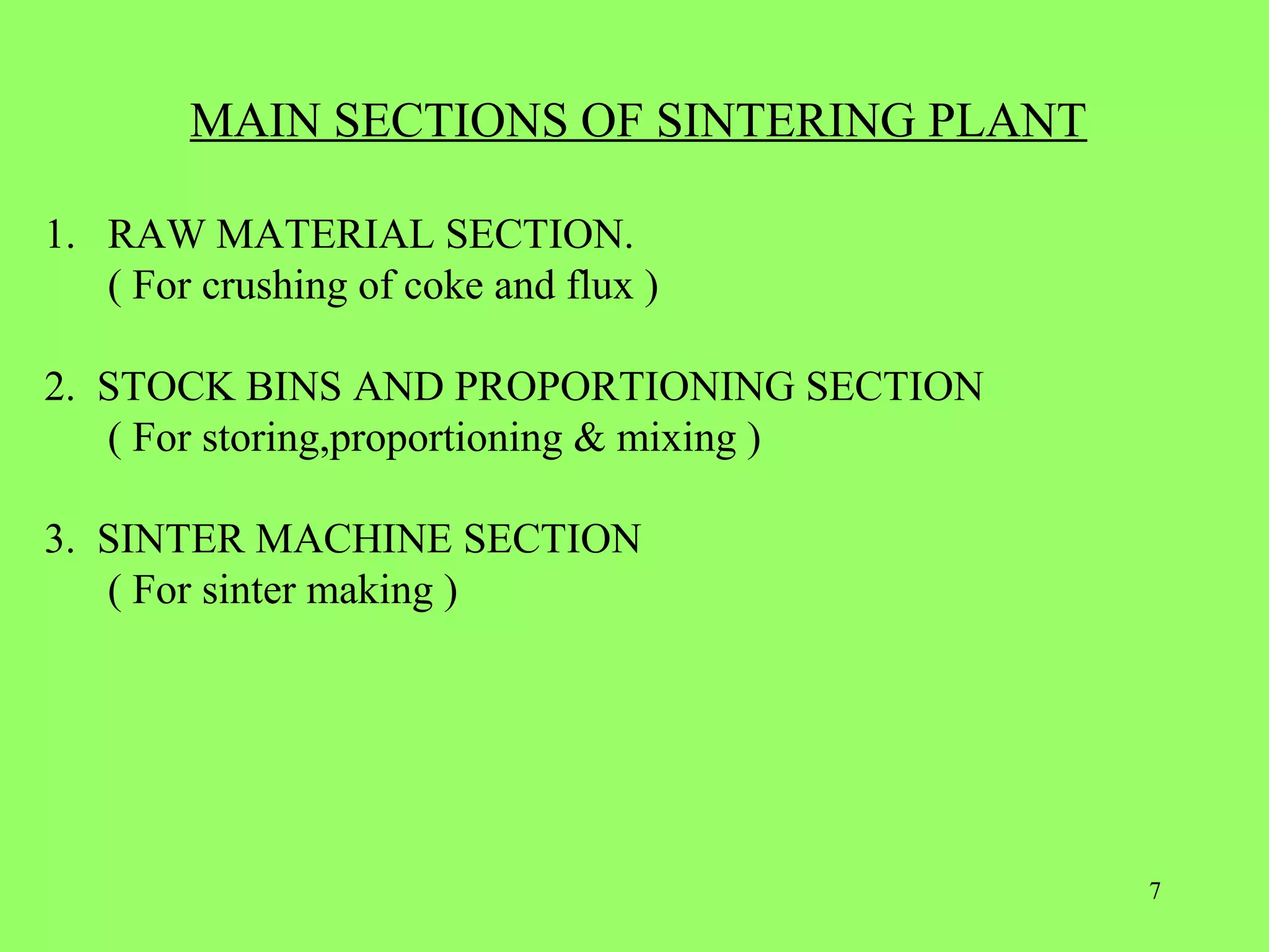 Sintering plant at a glance | PPT