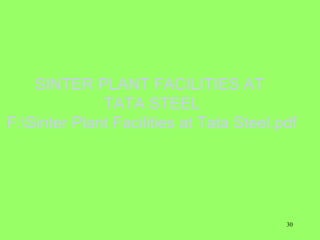 Sintering plant at a glance | PPT