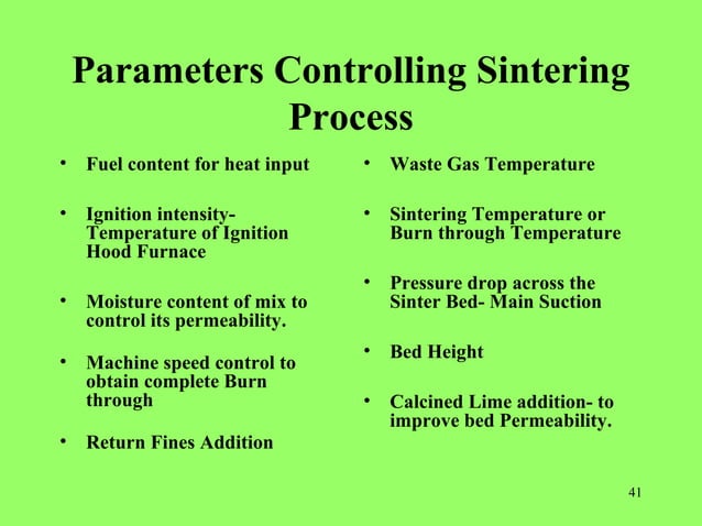 Sintering plant at a glance | PPT | Home Appliances | Home & Garden