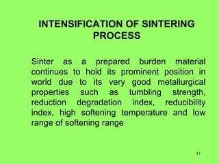 Sintering plant at a glance | PPT