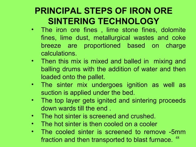 Sintering plant at a glance | PPT | Home Appliances | Home & Garden