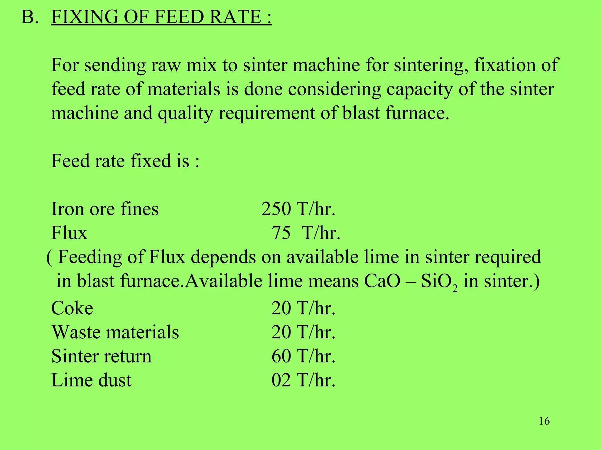 Sintering plant at a glance | PPT